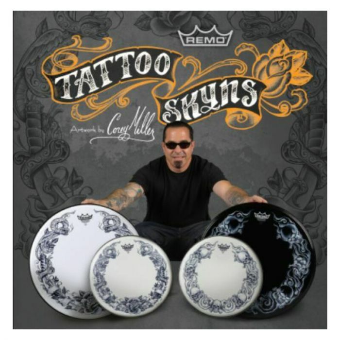 Remo tattoo skins 14 serpent rose tt0814axt2 | Pelli per Rullante